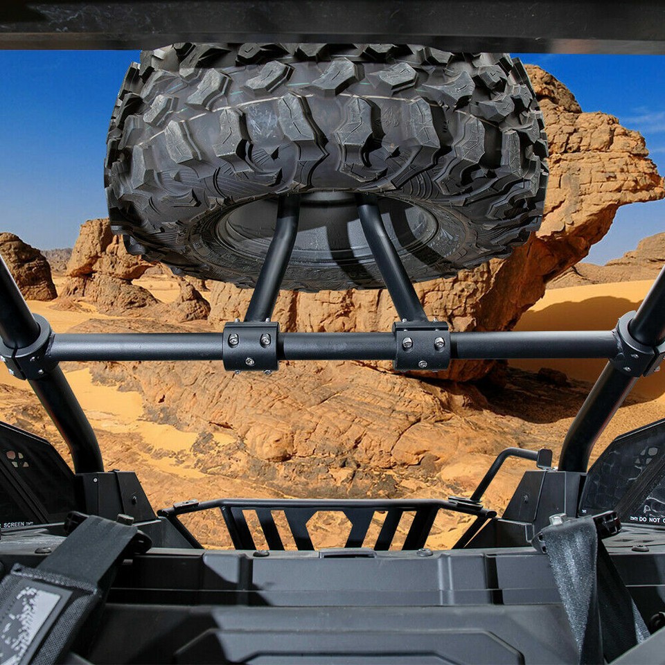 UTV Spare Tire Carrier Mount Rack Heavy Duty For 2020-2025 Polaris RZR ...