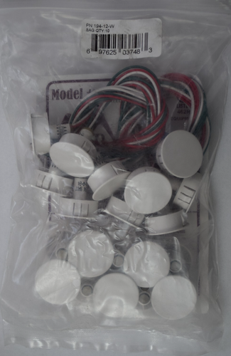 10 Pack - GRI 194-12 1" Door Recessed Magnetic Switch Set, White - New ...
