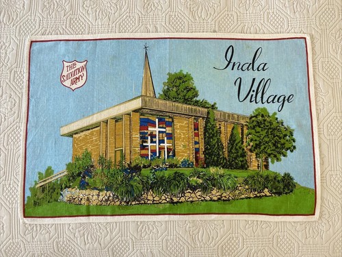 Vintage Linen Tea Towel Salvation Army Inala Village 80 cm x 46 cm | eBay