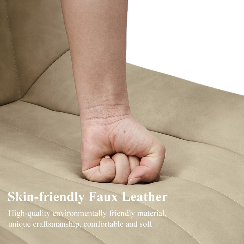 2 Pcs Faux Leather PU Padded Dining Chairs Kitchen Dining Room Chair ...