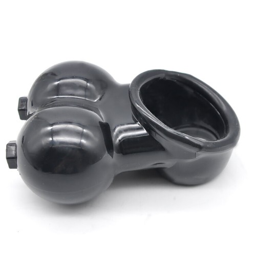 E-Stim Shock Ball Stretcher Chastity Cage Pouch Scrotum Squeeze Ring ...
