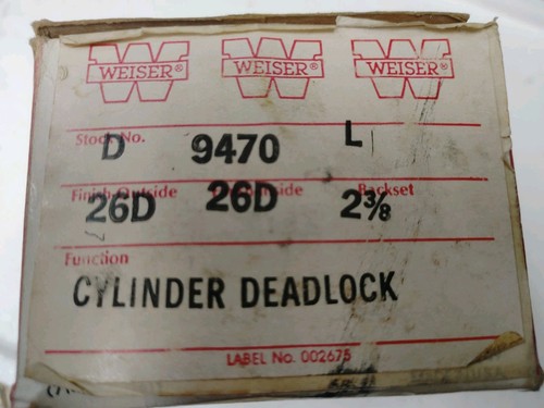 Weiser D 9470 L 26D Single Sided Deadbolt Satin Chrome Lock D9470 ...