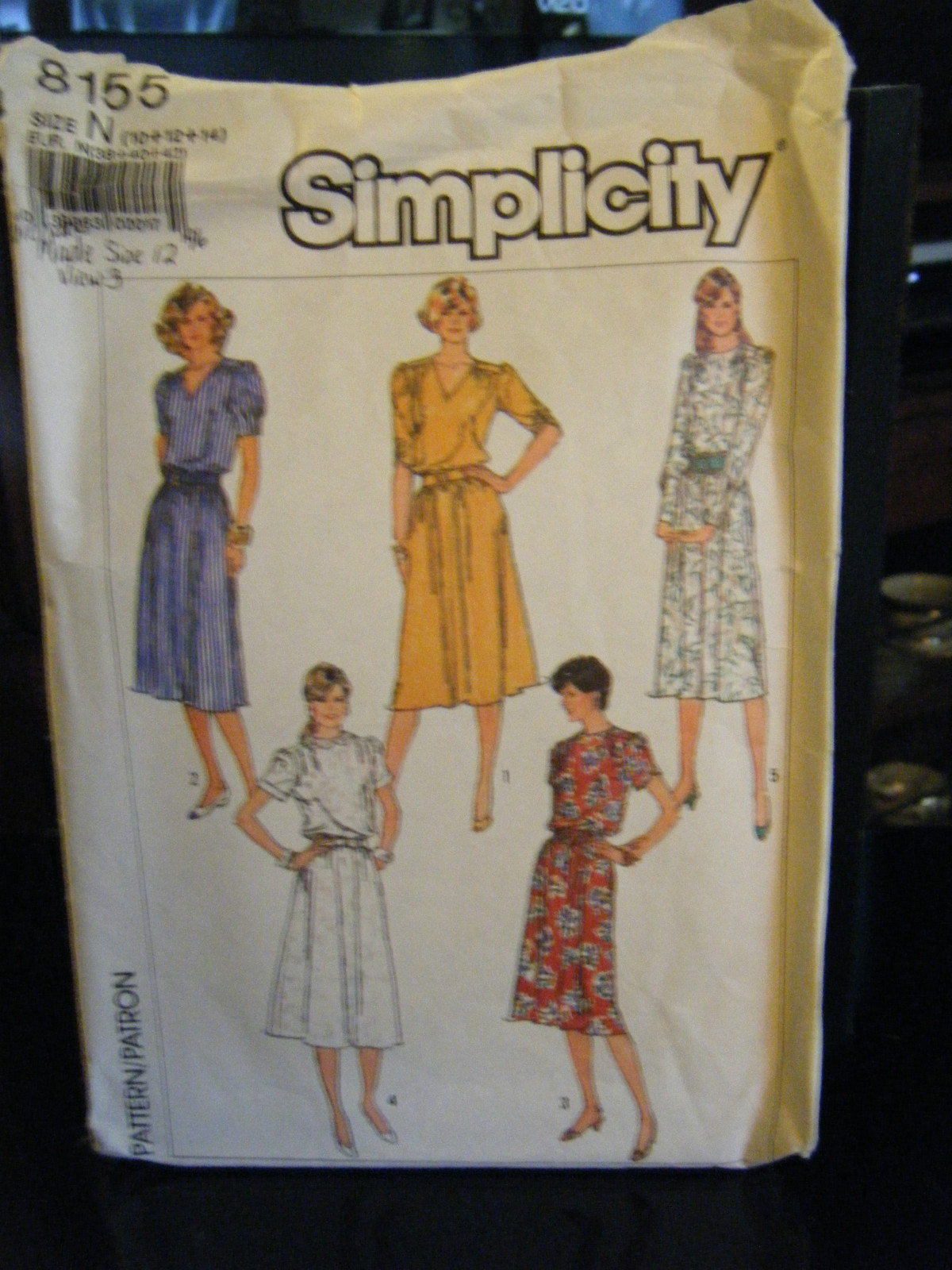 Simplicity 8155 Misses Variety of Dresses Pattern - Sizes 10 & 12 | eBay