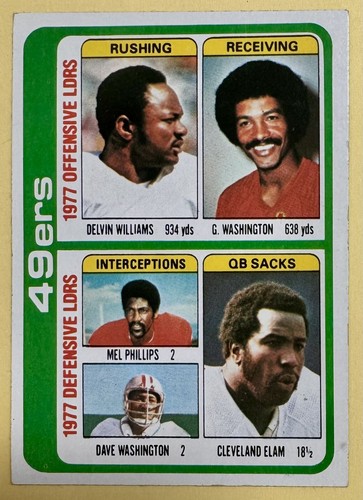 1978 Topps Football Card #525 Team Leaders - San Francisco 49ers | eBay