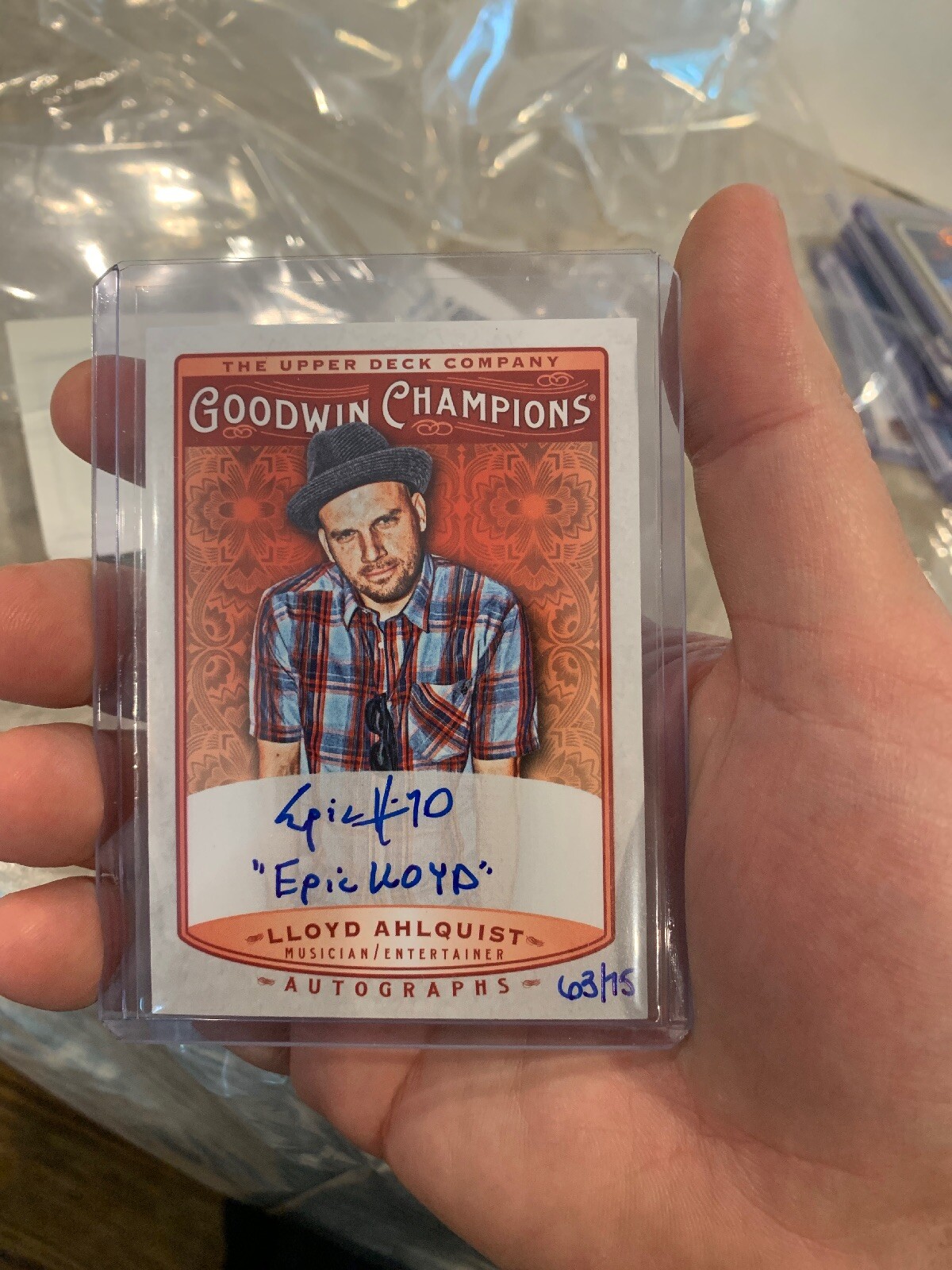 LLOYD AHLQUIST 2019 GOODWIN CHAMPIONS INSCRIBED EPIC LLOYD AUTOGRAPH 63 ...