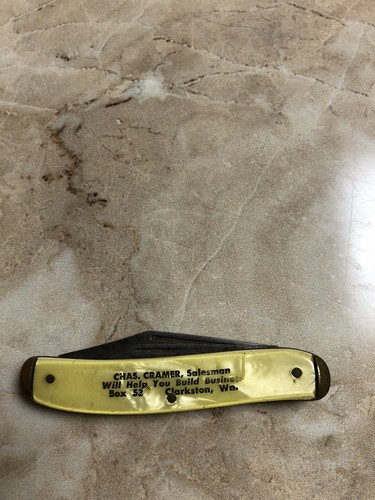 vintage pocket knife Clarkston WN Wisconsin Chas Kramer Salesman 2 ...
