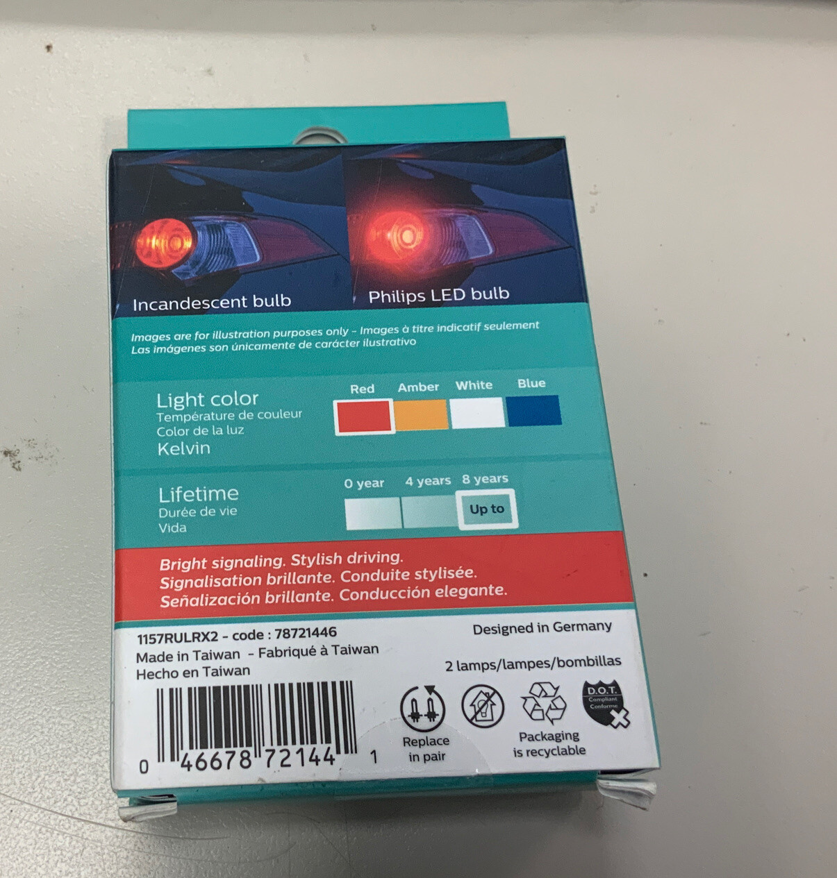 Philips Ultinon LED Light 1157 Red Two Bulbs Stop Brake Replacement ...