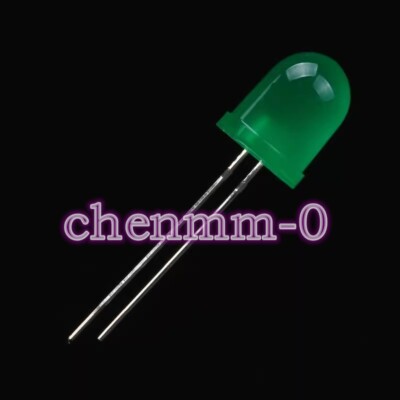 20PCS 10MM/F10 straight insert round head LED lamp bead green LED long ...