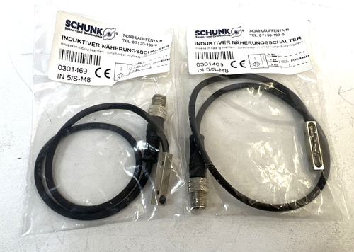 2 x Schunk, IN 5/S-M8, 0301469, Induktiver Näherungsschalter, Schalter ...