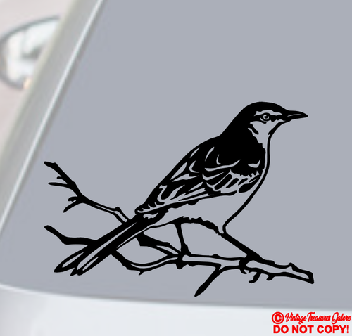 NORTHERN MOCKINGBIRD Vinyl Decal Sticker Car Window Wall Bumper Bird ...