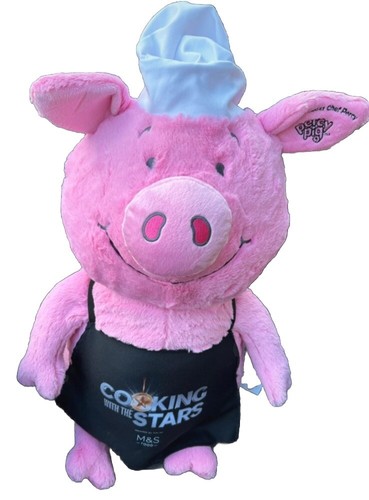 M&S Chef Percy Pig Large Soft Plush Toy 2021 New READ DESCRIP cooking ...