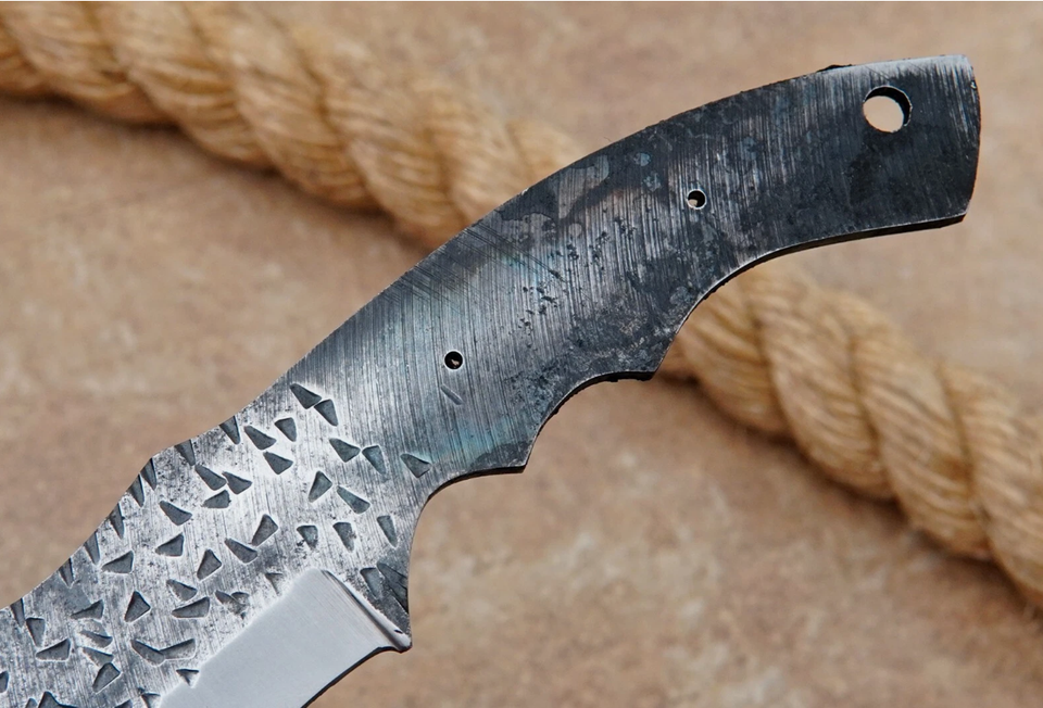 Custom Hand Forged Carbon Steel Blank Blade Tracker Hunting Knife ...
