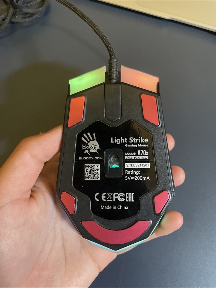 Bloody A70x RGB Gaming Mouse - Matte Black Color (Used - Excellent ...