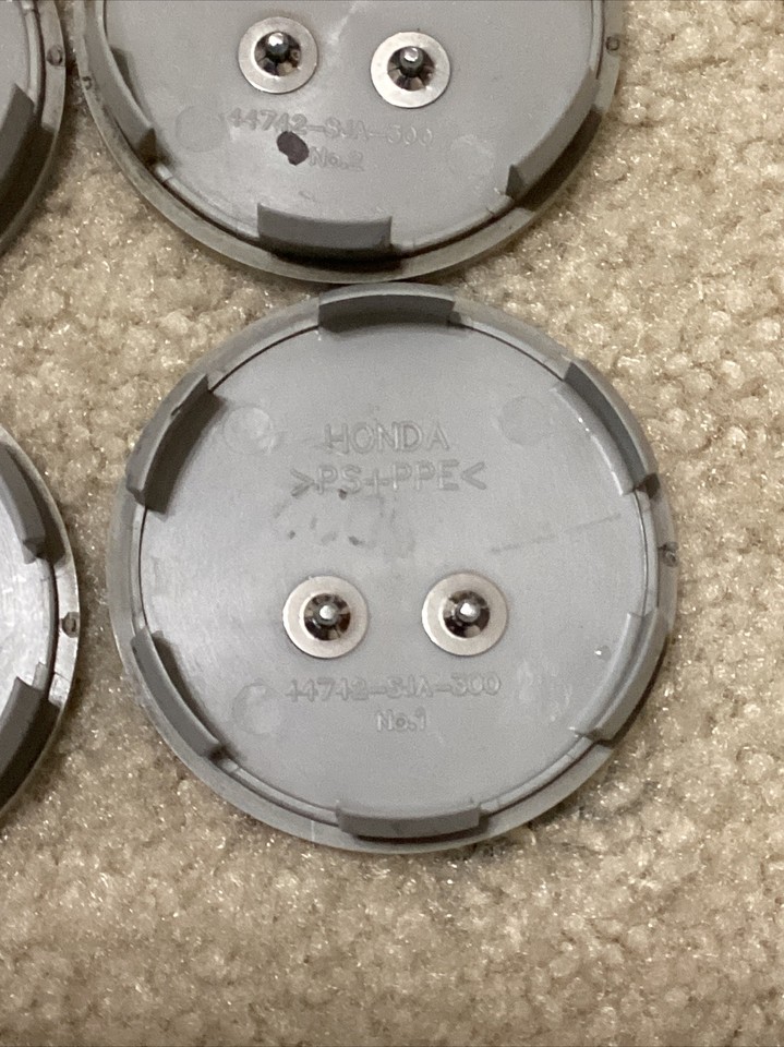 ACURA OEM SILVER CHROME LOGO WHEEL CENTER CAP PS+PPE 2¾" DIAMETER Set ...