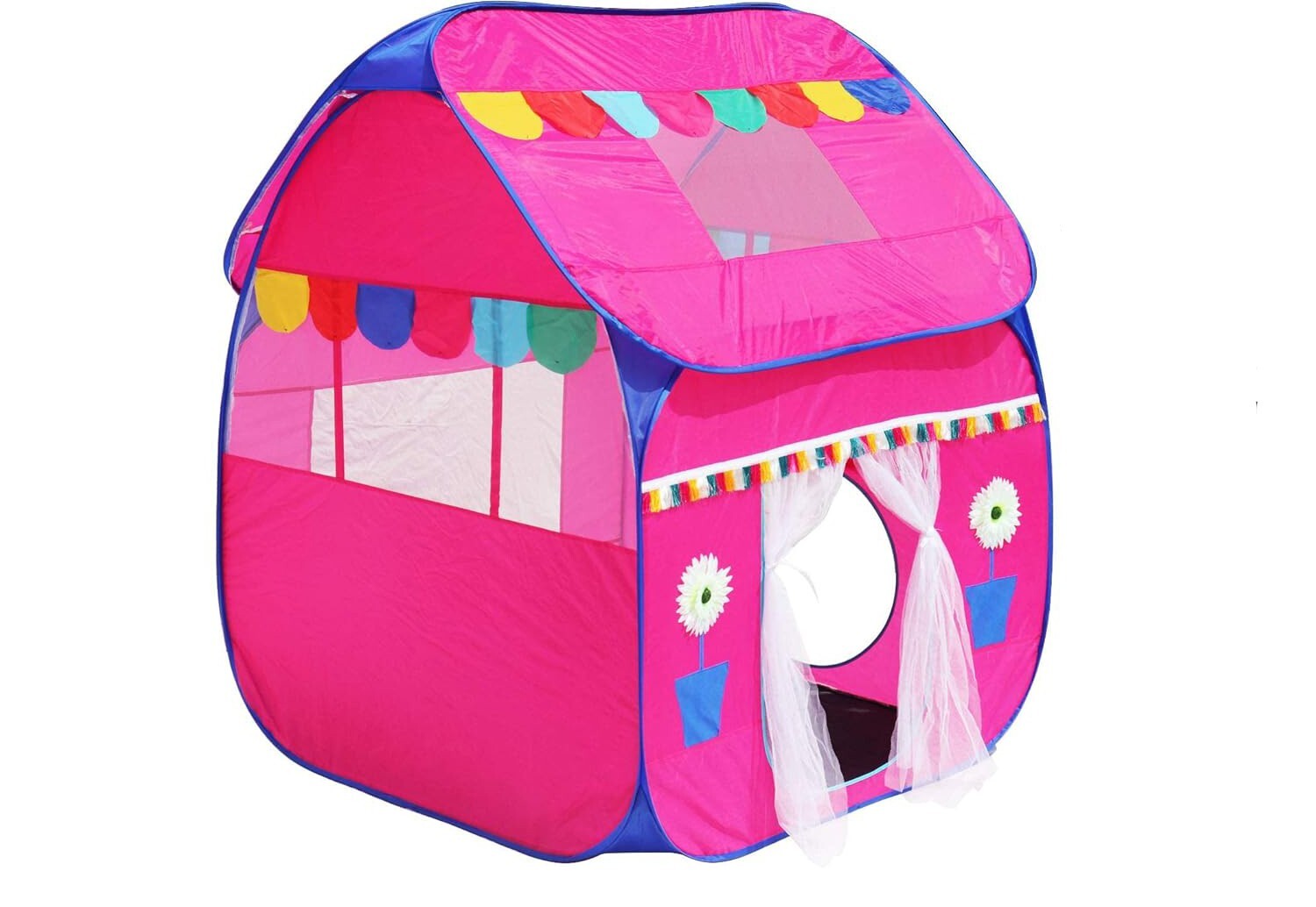 Foldable Pop Up Hut Type Tent House For Kids Toys Play Pink US | eBay