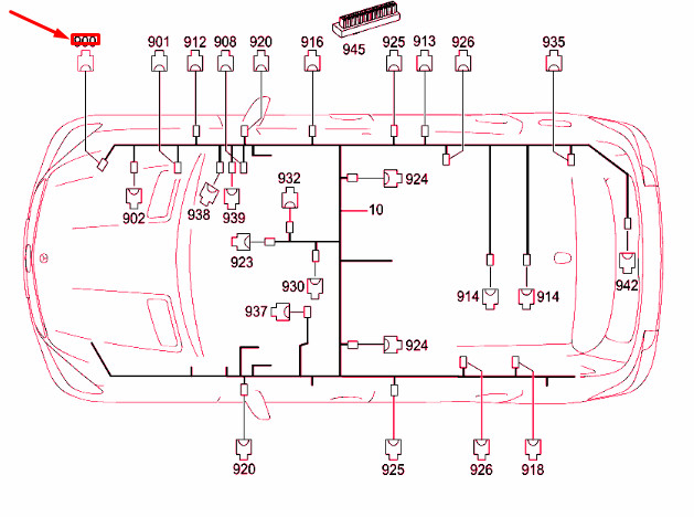Mercedes-Benz Ml W166 Coupling Housing Plug Connector A0295450926 OEM ...