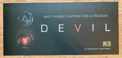 🌟 Devil (2011) - Horror - DOUBLE-SIDED Movie Theater Mylar / Poster ...