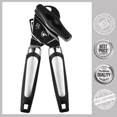 Heavy Duty Stainless Steel Tin Can Opener Cutter Easy Comfy Handle Grip ...
