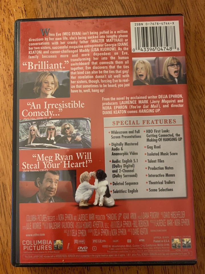 Hanging Up (DVD, 2000, Special Edition Closed Captioned) 43396047488| eBay