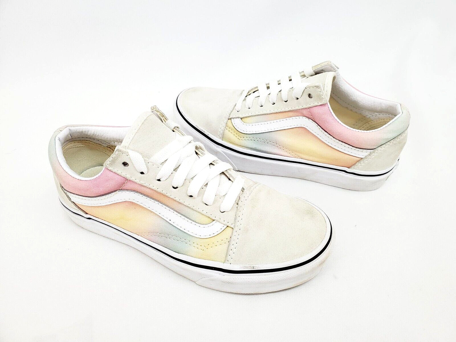 Vans Shoes Old Skool Pastel Rainbow Suede Lace Up Sne… - Gem