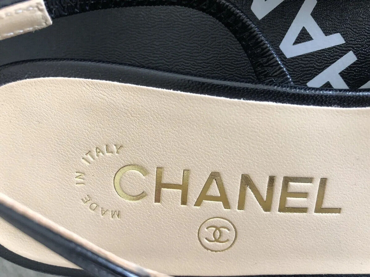 New Chanel Size 36 Goatskin Slingback Black Flat | eBay New Chanel Size 36 Goatskin Slingback Black Flat | eBay