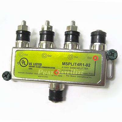 2x DIRECTV SWM 4 WAY MULTI RECEIVER SYSTEM SATELLITE SIGNAL SPLITTER ...