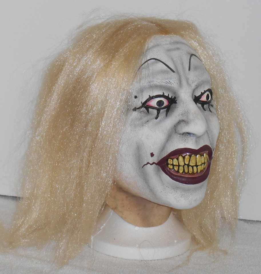 CLOWNTOWN Baseball Clown MASK Creepy Horror Movie Replica Slasher ...