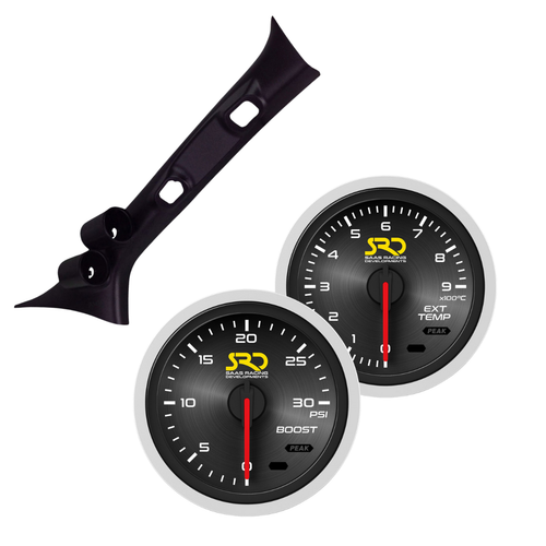 SAAS Dual Pillar Pod w/ Boost & Exhaust SRD Gauges for Ranger Everest ...