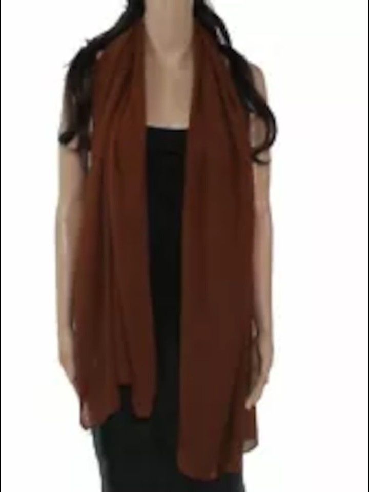 VERONA Womens Espresso Brown Polyester Head Scarf | eBay