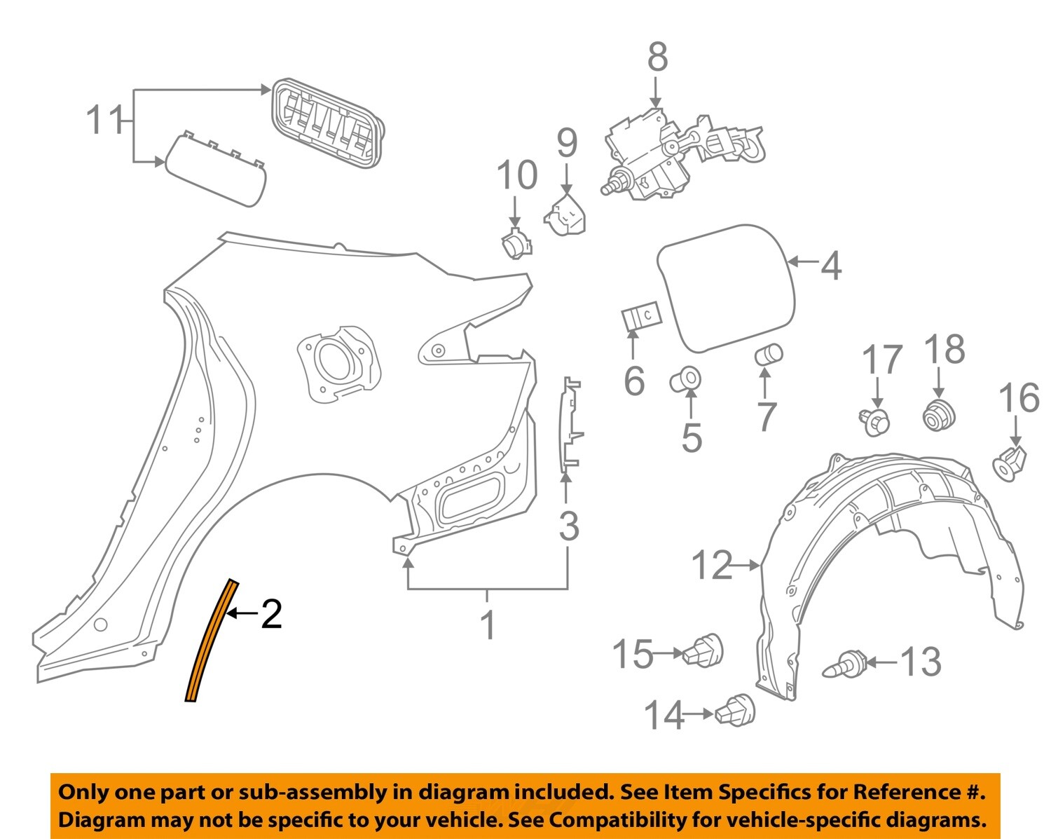 Toyota OEM 2018 Camry-quarter Panel Protector Right 5874733080 for sale ...