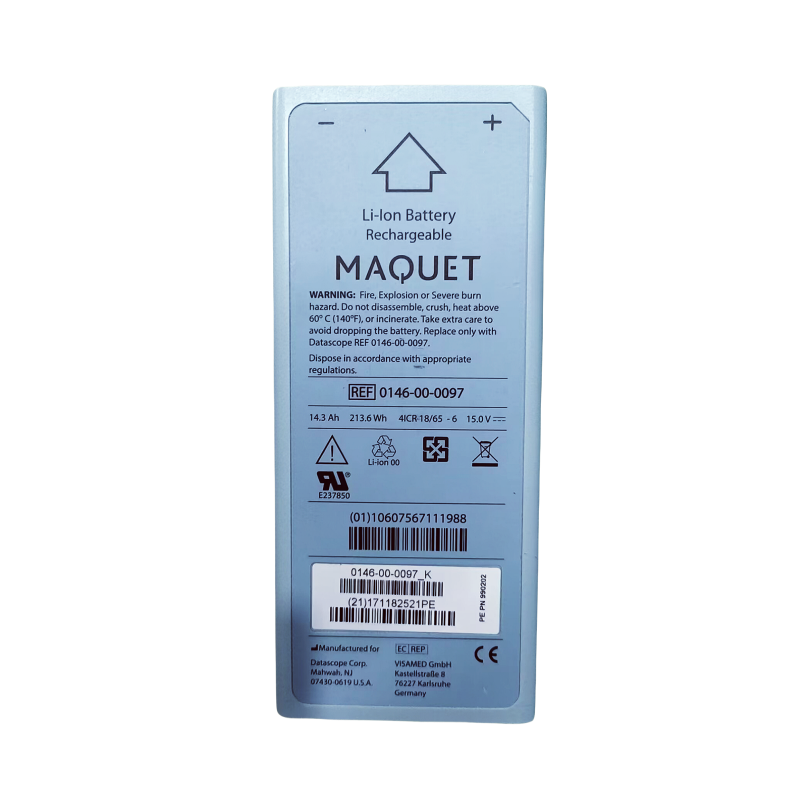 Genuine REF 0146-00-0097 Battery for MAQUET CARDIOSAVE hybrid Datascope ...