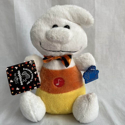 Applause by Russ Musical Spooky Plush Stuffed Candy Corn Ghost 9 ...