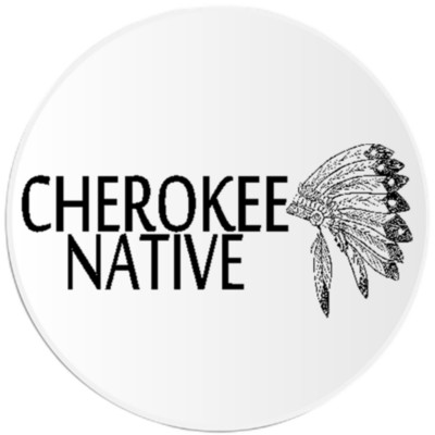 Cherokee Native - Circle Sticker Decal 3 Inch - American Indian Tribe ...