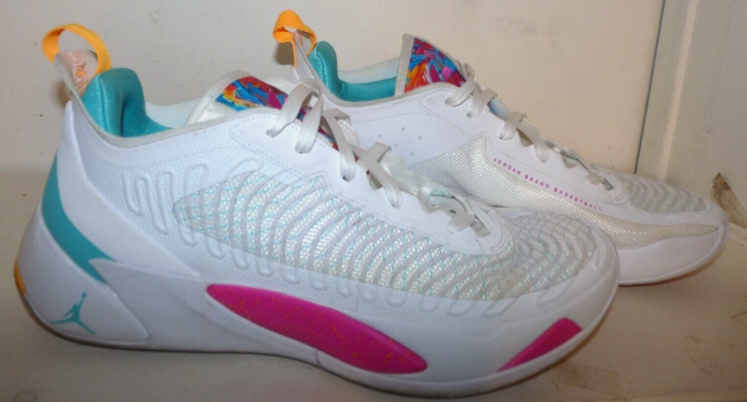 Nike Jordan Luka 1 Imaginarium Size 13 White Pink Turquoise Basketball ...