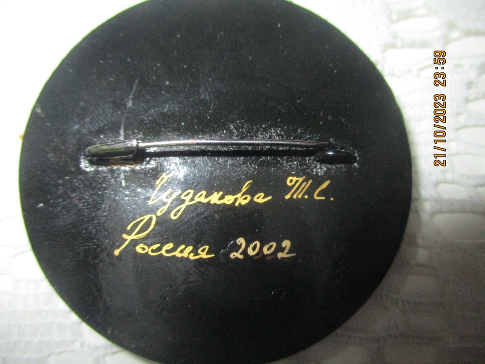 (2) VTG. HAND PAINTED RUSSIAN PINS ONE SIGNED BY ARTIST | eBay