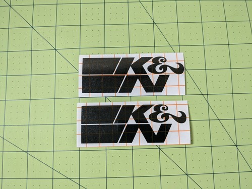K&N (x2) Air Oil KN Filter Pair Vinyl Decal Sticker Graphics Logo ...