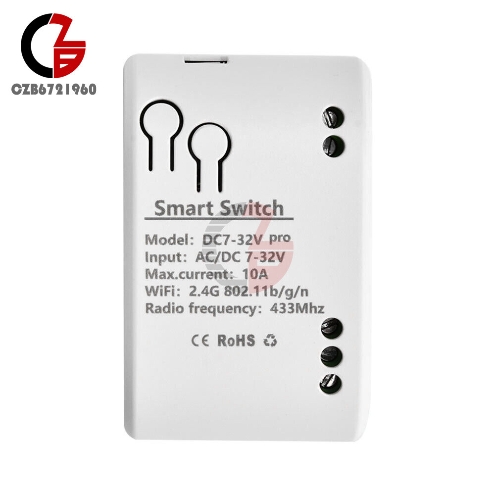 Smart Remote Control Wireless WiFi Switch Relay Module 1/2/4CH DC7~32V ...