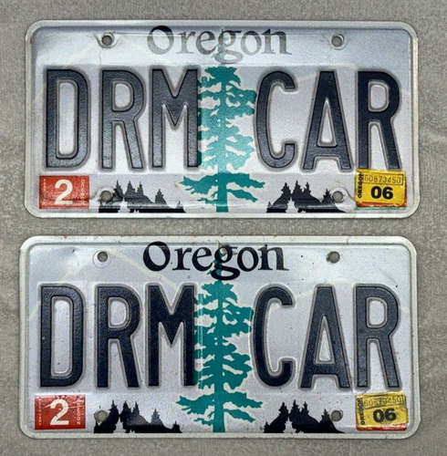 Oregon Vanity License Plate Pair "DRM CAR" (DREAM CAR) | eBay