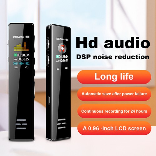 Portable Voice Activated Recorder Digital Audio Recording Device MP3 ...