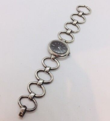 Brosher Vintage 800 Silver Manual Wind Ladies Modernist Bracelet Watch ...