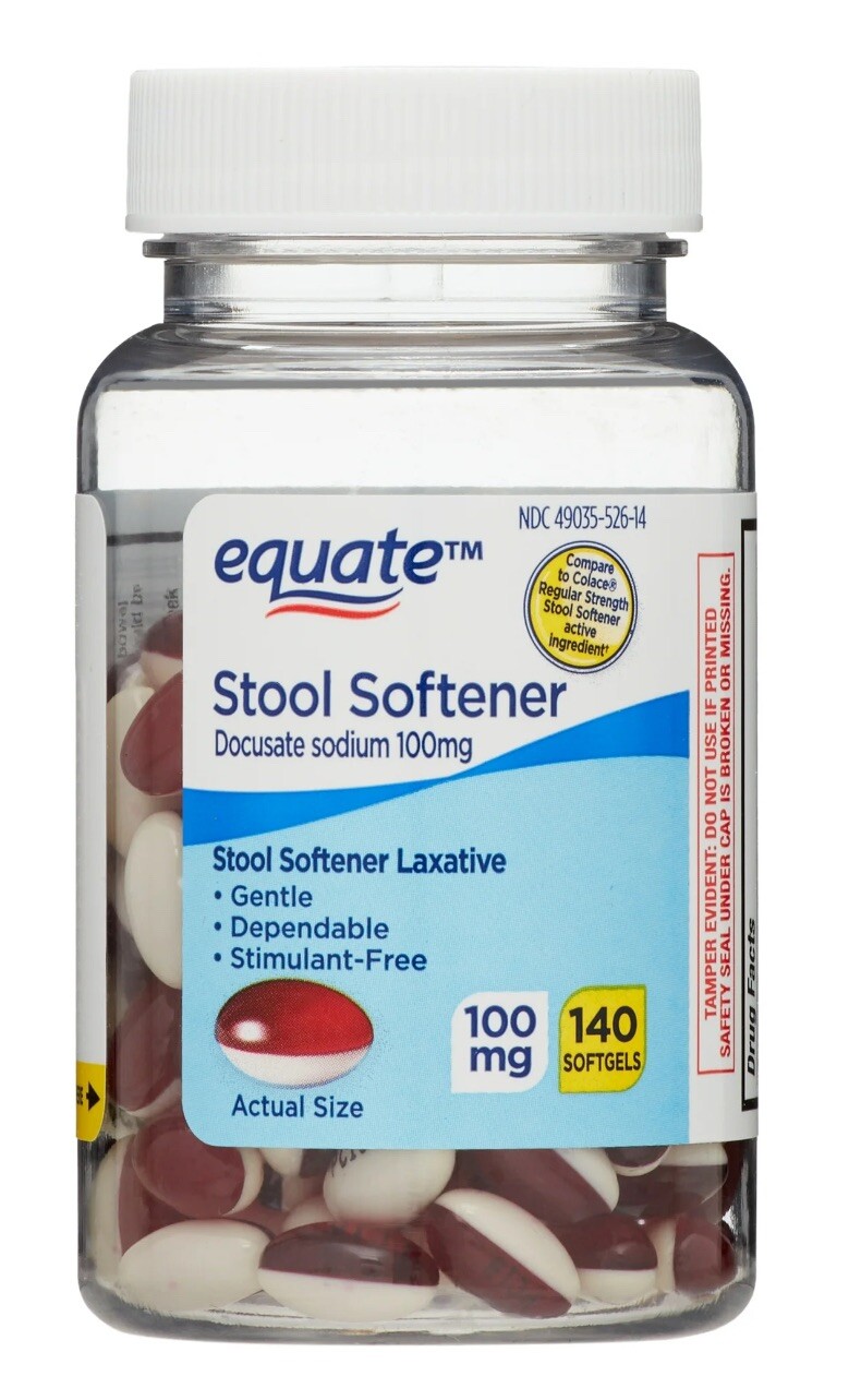 Equate Stool Softener Laxative Softgels for Constipation 140 count | eBay