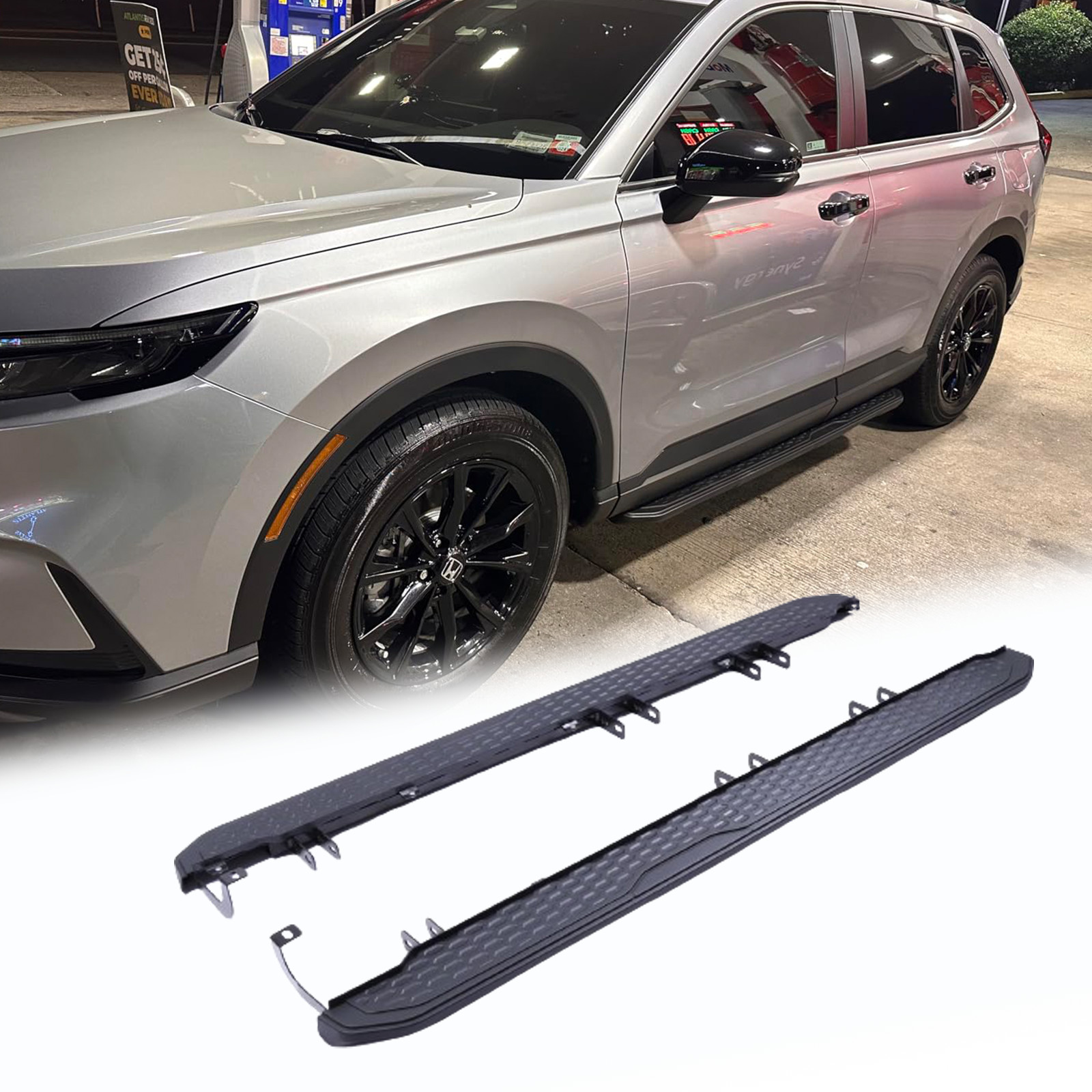 Running Boards Fit for 2023 2024 Honda CRV CR-V Black Textured Aluminum ...