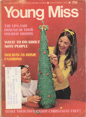Young Miss Magazine 1974 December Holiday Nosy People Candy Tree D-19 ...