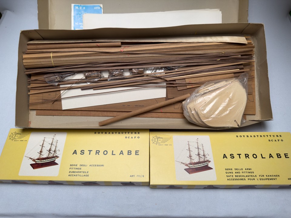 Mantua Model L'Astrolabe 1:50 Scale Wood Ship Kit – NOS, Unassembled | eBay