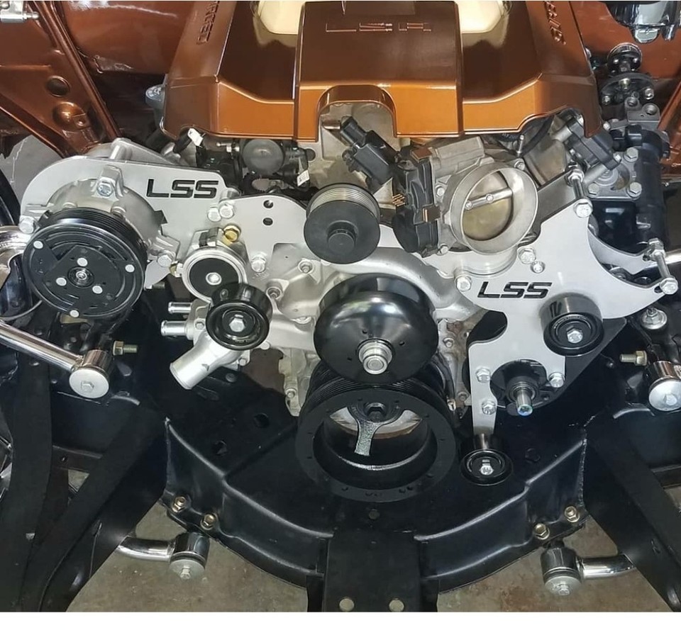 LSA supercharger truck accessory relocation kit & LSS ac kit 07 up tru ...
