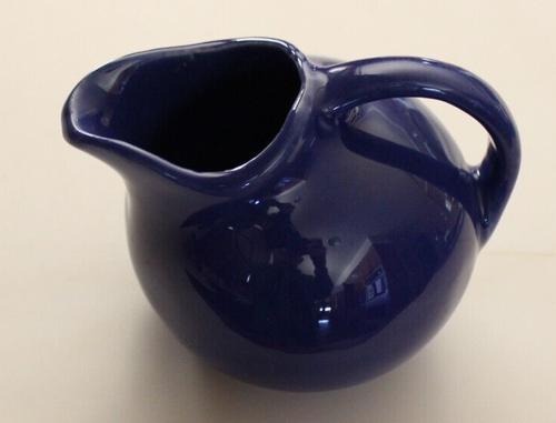 Cobalt Blue Ball Pitcher Creamer Tilted 3 1/2" x 5" USA MCM | eBay