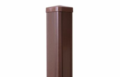 Composite WPC uPVC 8ft Fence Post complete with Cap - Chestnut Brown ...