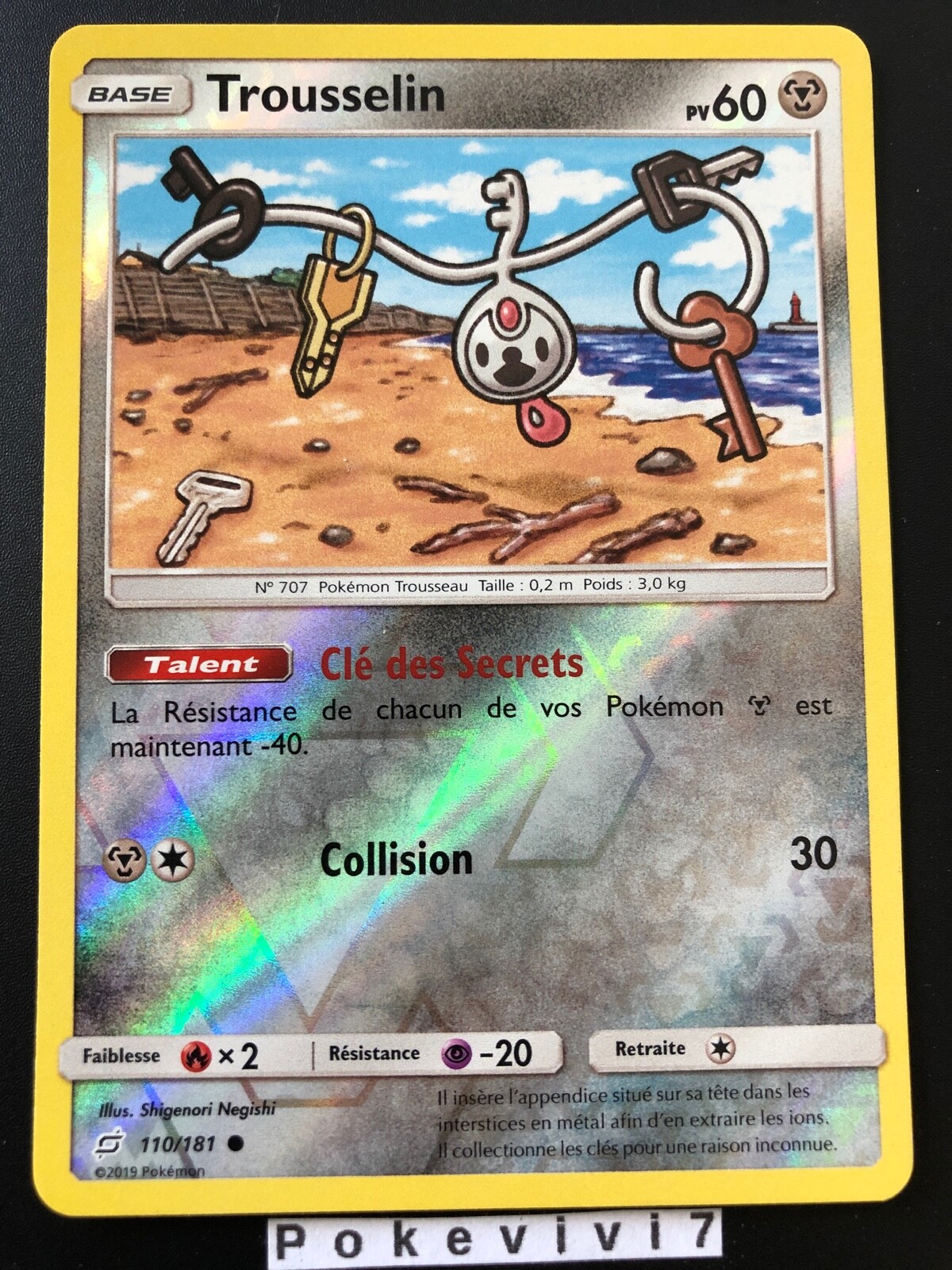 Carte Pokemon TROUSSELIN 110/181 REVERSE Soleil et Lune 9 SL9 FR NEUF ...