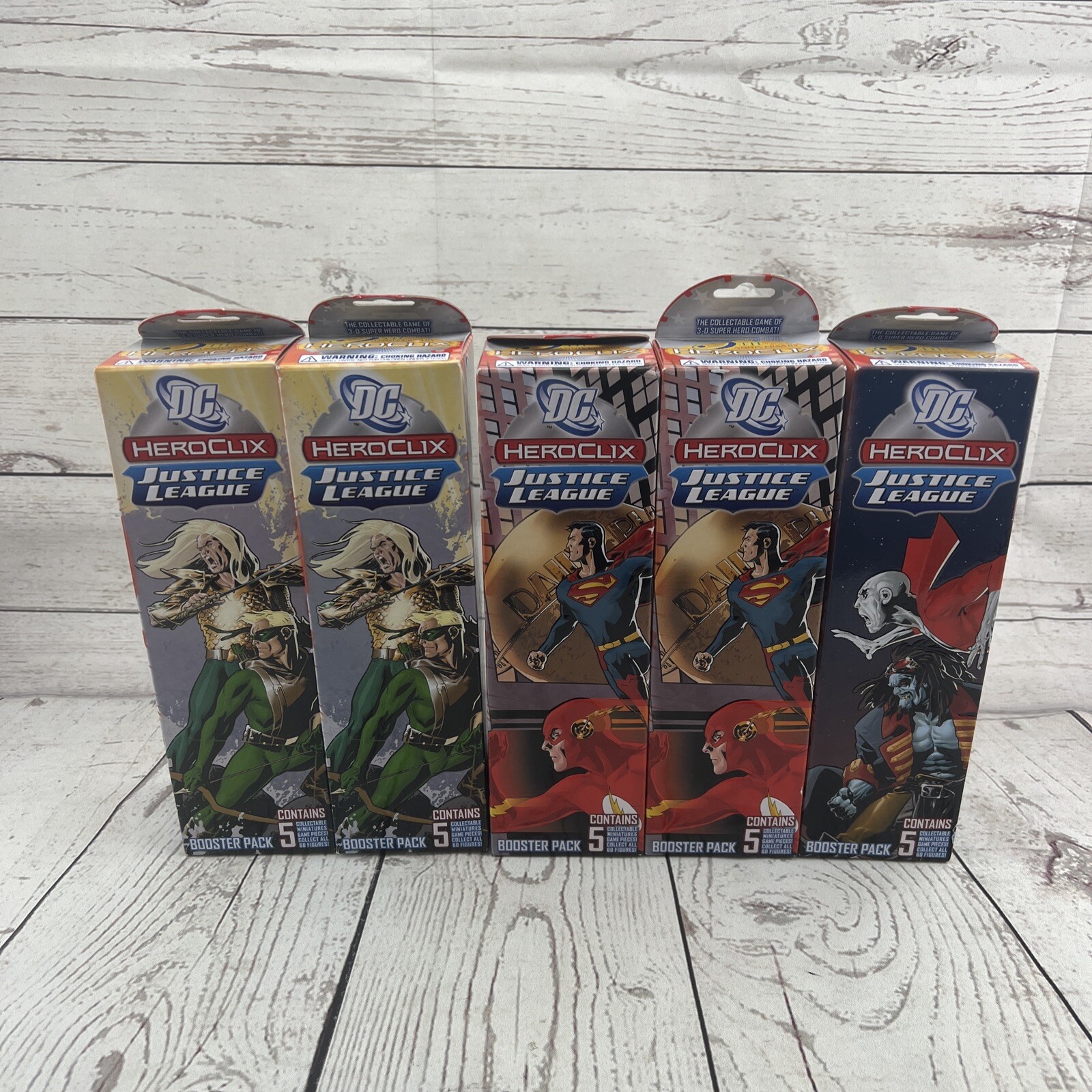 Justice League Booster Brick 2 Boosters - HeroClix DC Hero Clix WizKids ...