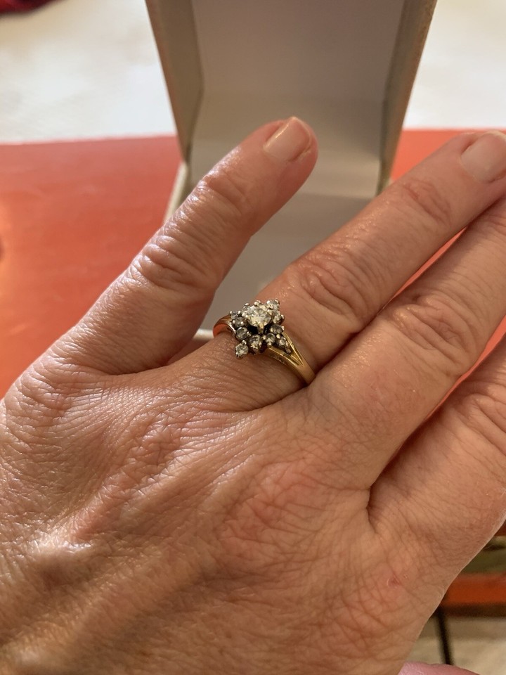 Vintage 14k Gold Diamond Cluster Ladies Ring - 1 Carat Stamped “JTC” | eBay